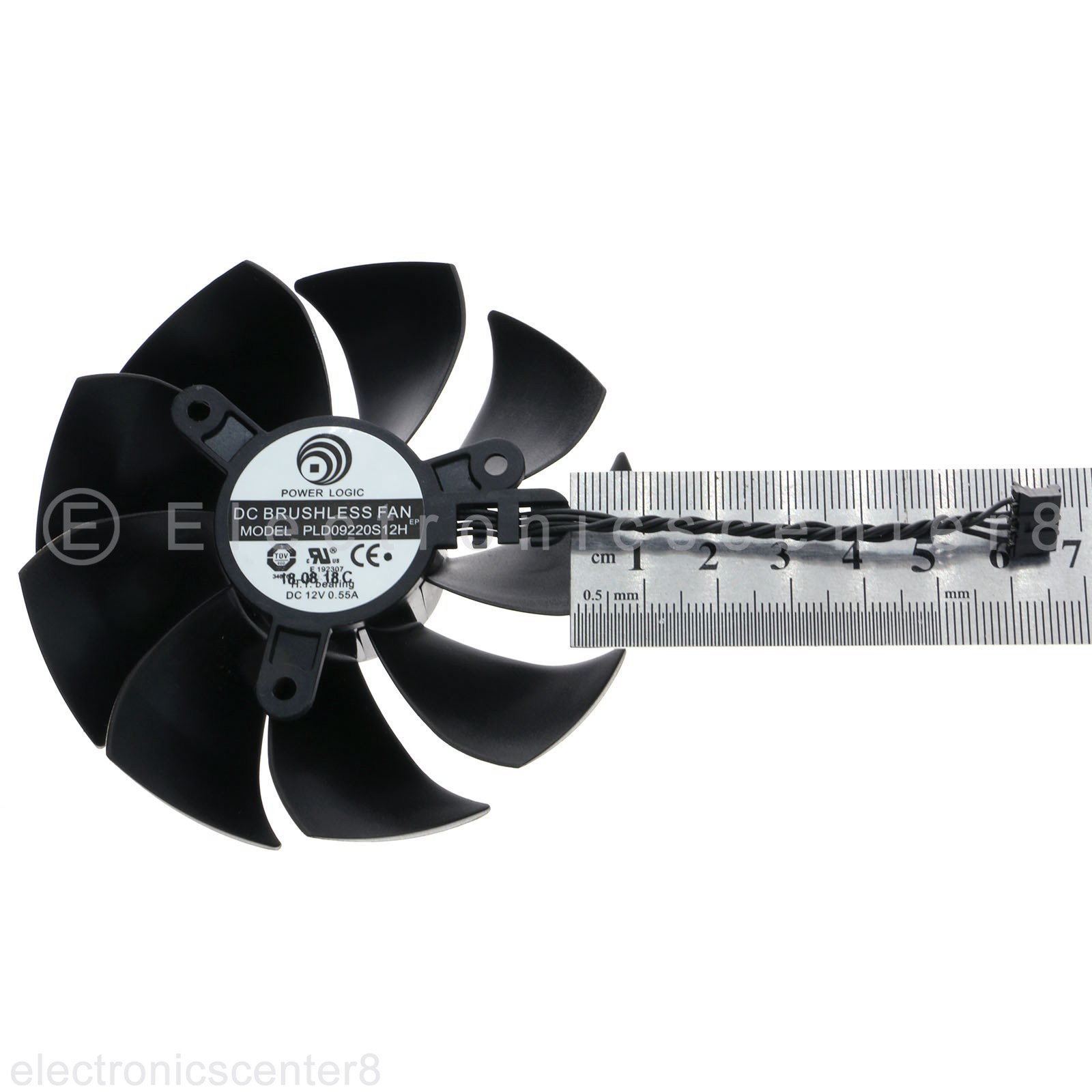 Right Cable 6cm Graphics Card Cooling fan For EVGA RTX 2070 2080 2080ti ...